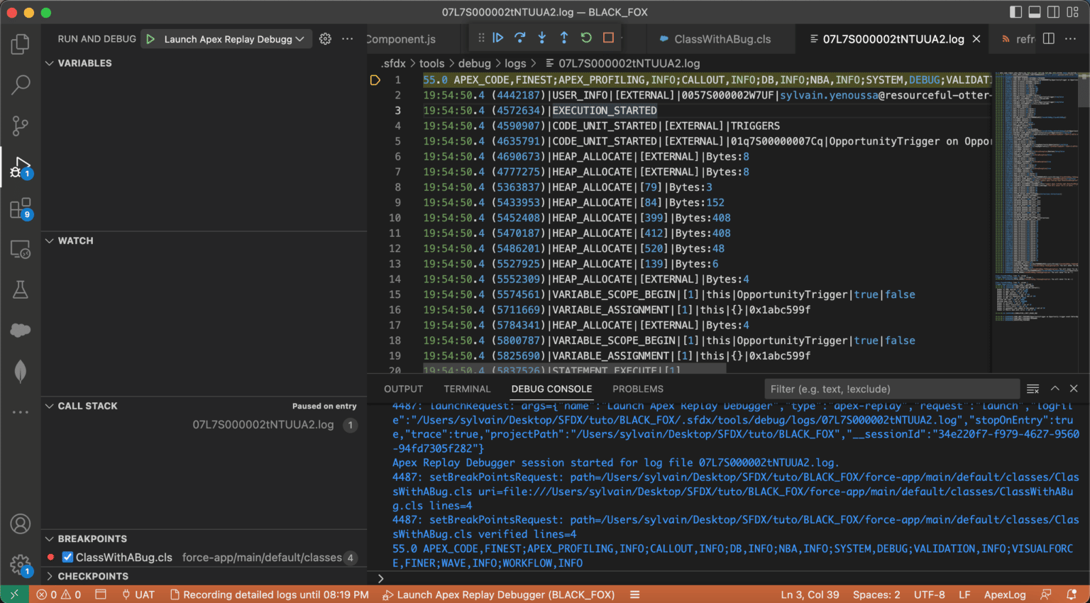 [TUTO] Debug APEX code step by step with VS Code