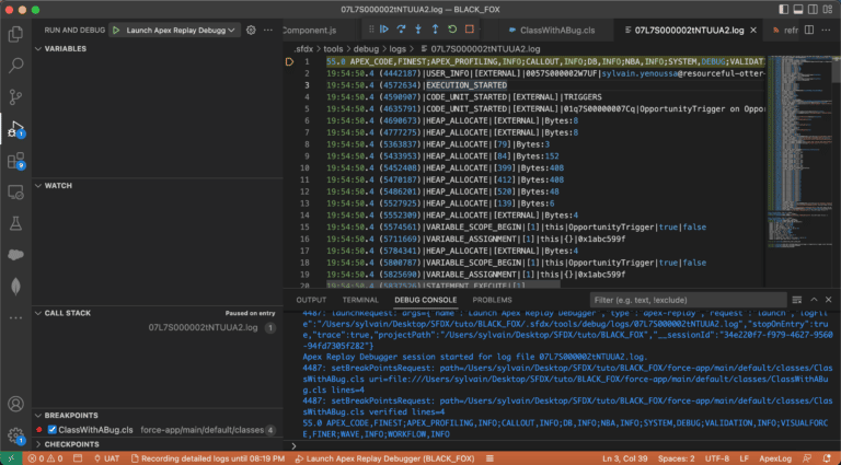 Tuto Debug Apex Code Step By Step With Vs Code